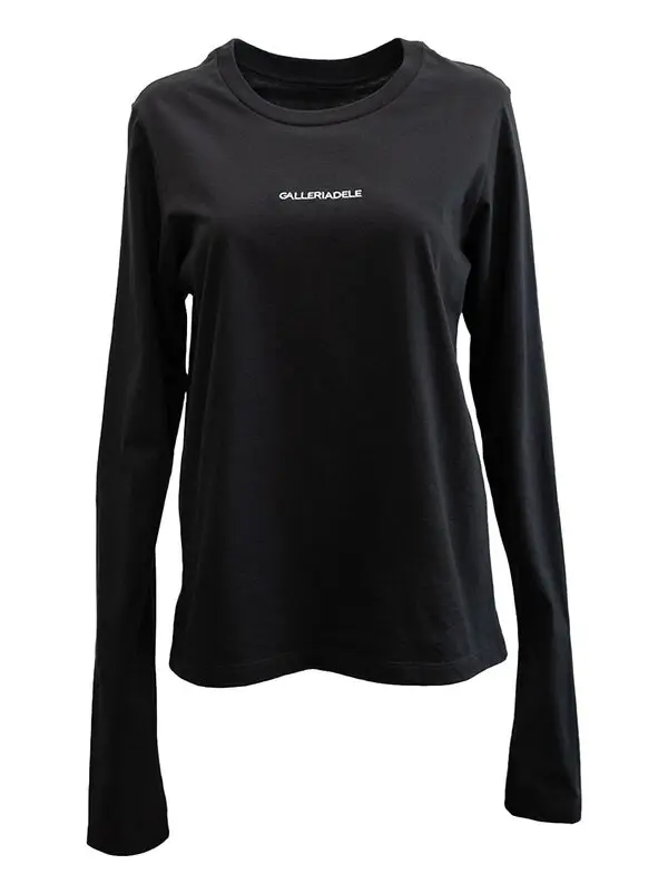 GALLERIADELE Long-sleeve Logo T-shirt - Black
