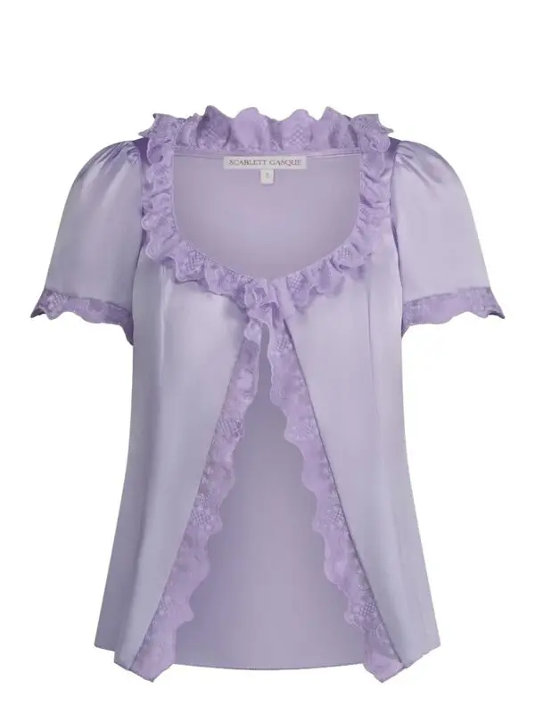 SCARLETT GASQUE Delilah Silk Top - Purple