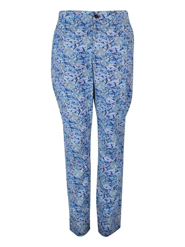 LORDS OF HARLECH Charles Fish Skool Trousers - Blue/grey