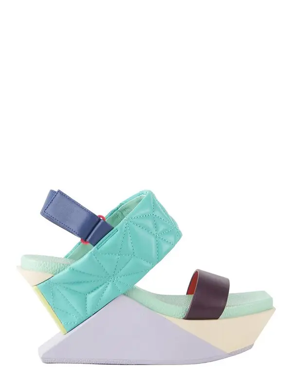 United Nude Delta Wedge Puffy Party Sandals - Blue