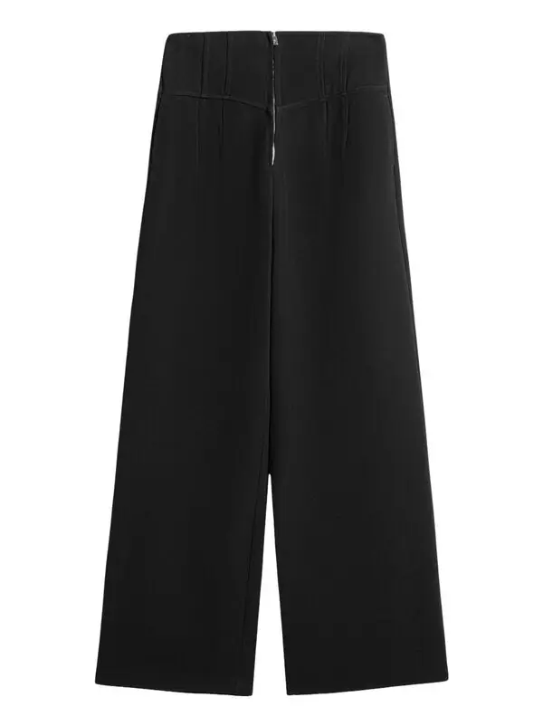 NOCTURNE High-waist Wide-leg Pants - Black