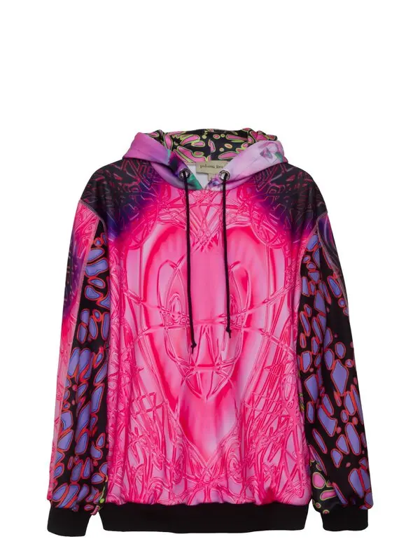 PALOMA LIRA Nrg Patchwork Printed Hoodie - Gray