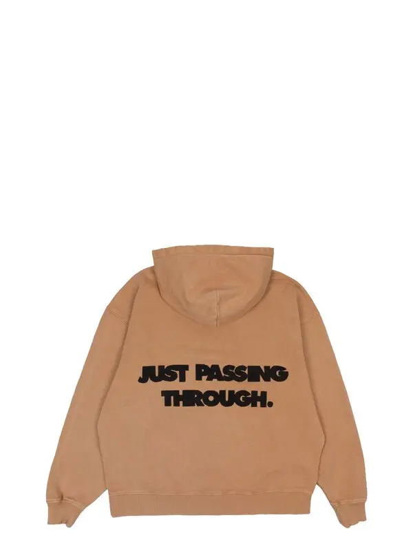 MYSIMPLICATED Oversized Cotton Hoodie With Puff Prints - Black/brown