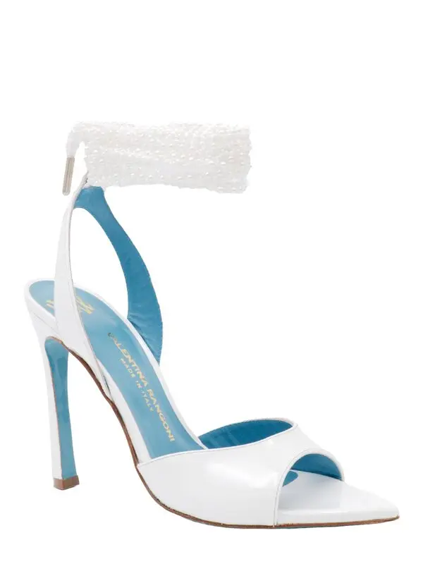 VALENTINA RANGONI Seth Ankle-tie High Heel - White