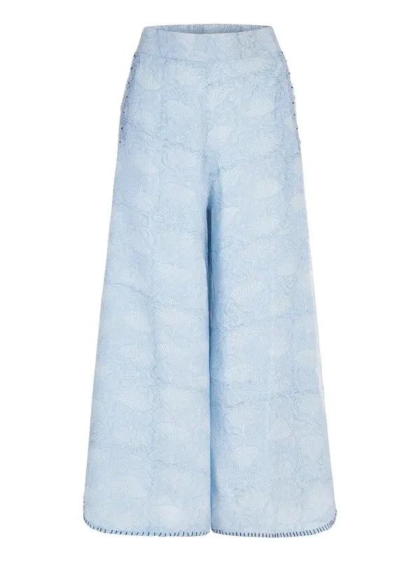 LIMINAL Skye Floral Pants - Blue