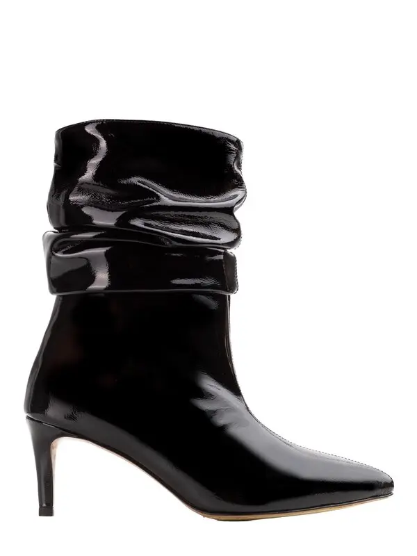 GINISSIMA Patent Leather Boots - Black