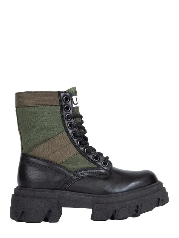 URBNKICKS Ankle Boots - Green/black