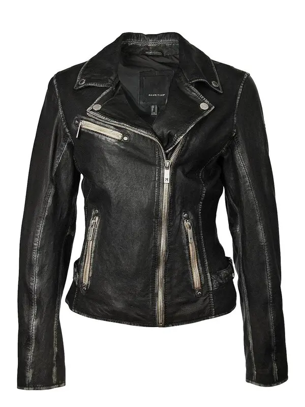 Mauritius Leather Jacket - Black