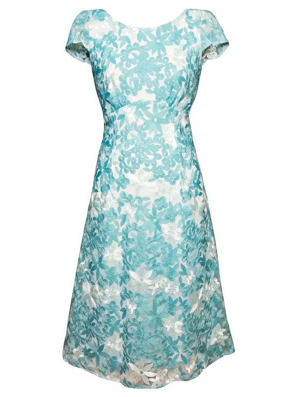 ALIE STREET LONDON Charlotte Lace Fit And Flare Dress - Green