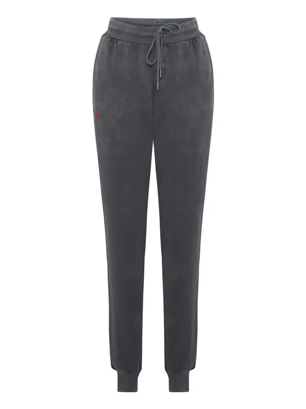 PCFG Black / Grey Acid Washed Track Sweatpant Black - Black/grey