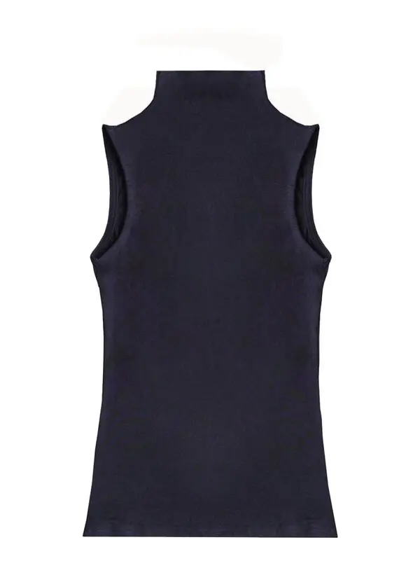 RAVE ON TREND Sleeveless Turtleneck Top - Blue