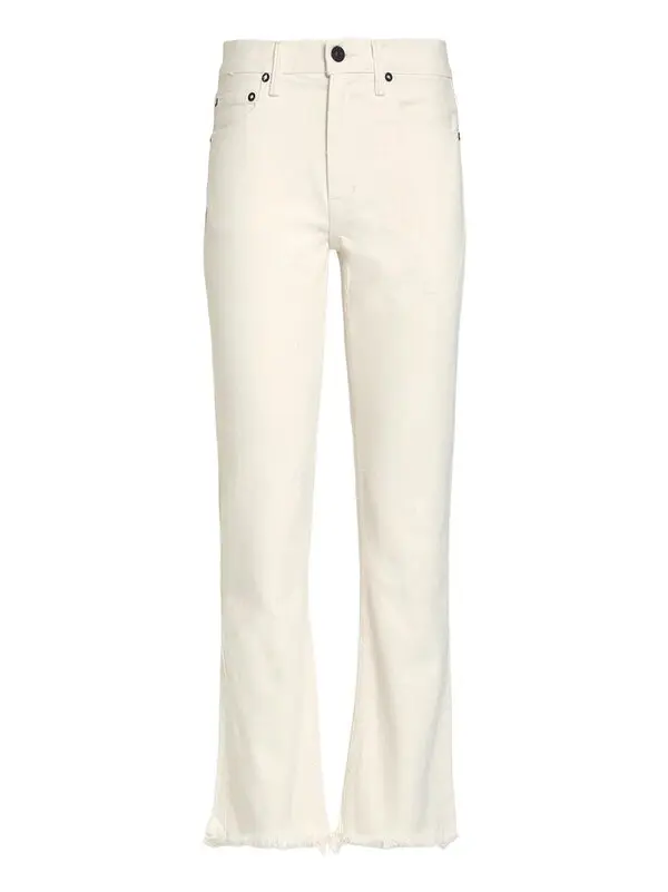 NOEND Farrah Mid-rise Kick Flare Denim - White