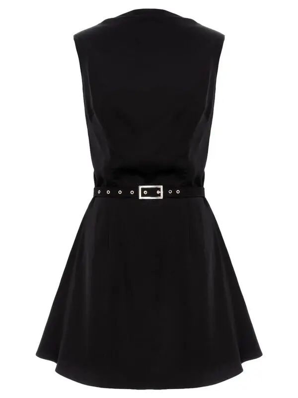 AVENUE N°29 A-line Viscose Mini Dress - Black