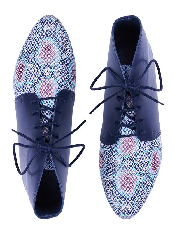 MANDRAGORA DESIGN Leather Ankle Shoes - Blue