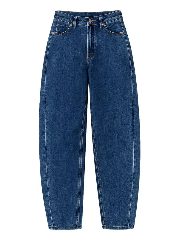 YUMI Denim Barrel Relaxed Fit Jeans - Blue