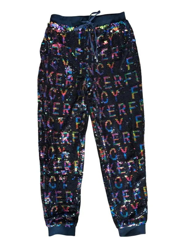 ANY OLD IRON Sequin Embellished Joggers - Black/gold