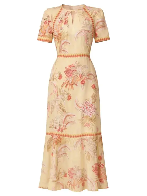 RAISHMA Mavis Viscose Dress - Yellow