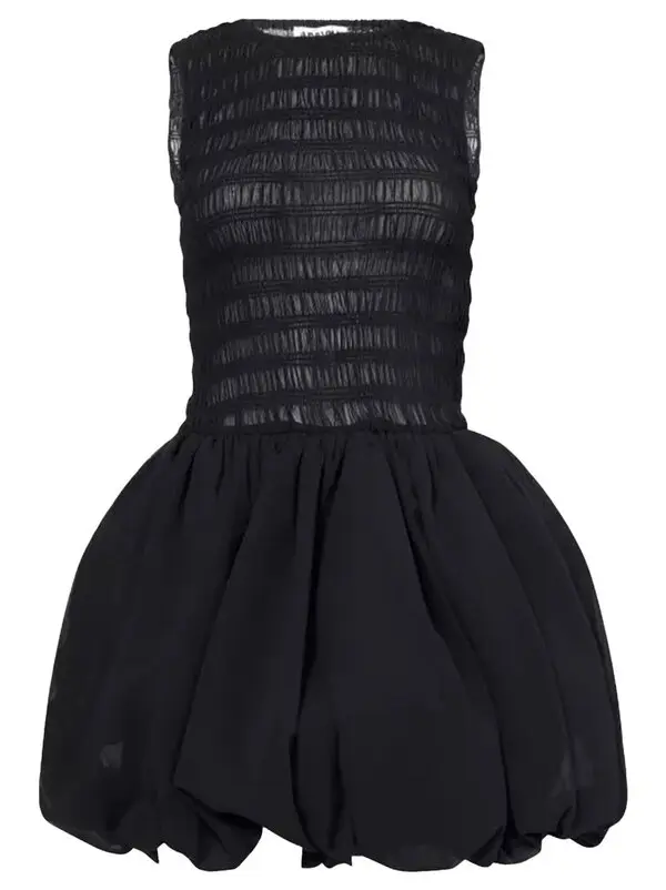 AMY LYNN Ella Mini Puffball Dress - Black