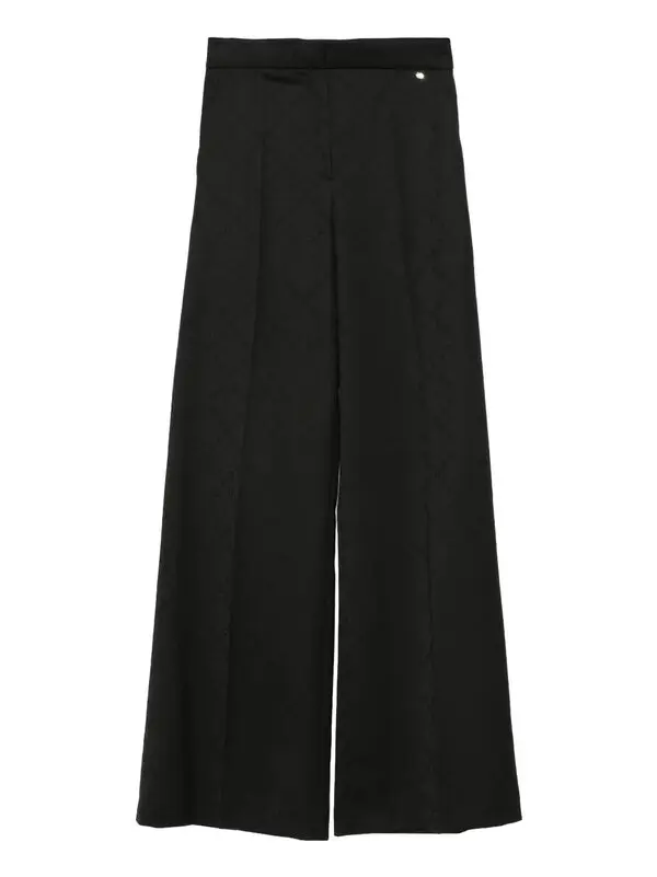 NISSA Logo-print Wool Pants - Black