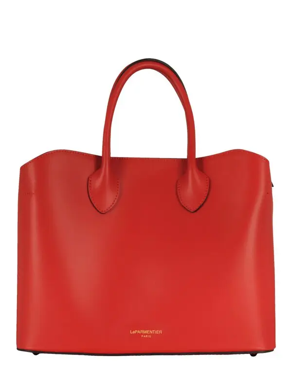 LE PARMENTIER Jackie Leather Tote Bag - Red