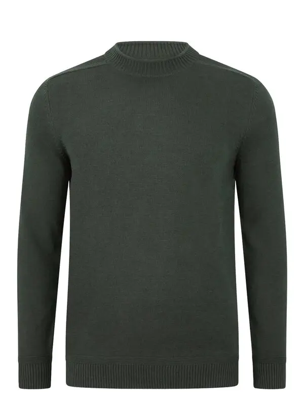 PAUL JAMES KNITWEAR Cotton-linen Slaithes Saddle Shoulder Jumper - Green