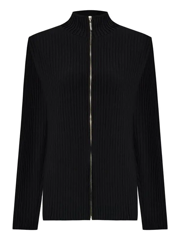 PCFG Fine Knit Zip-up Cardigan - Black