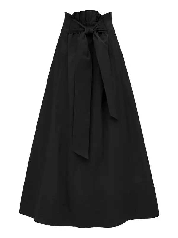 JULIA ALLERT High-waisted A-line Skirt With Belt - Black