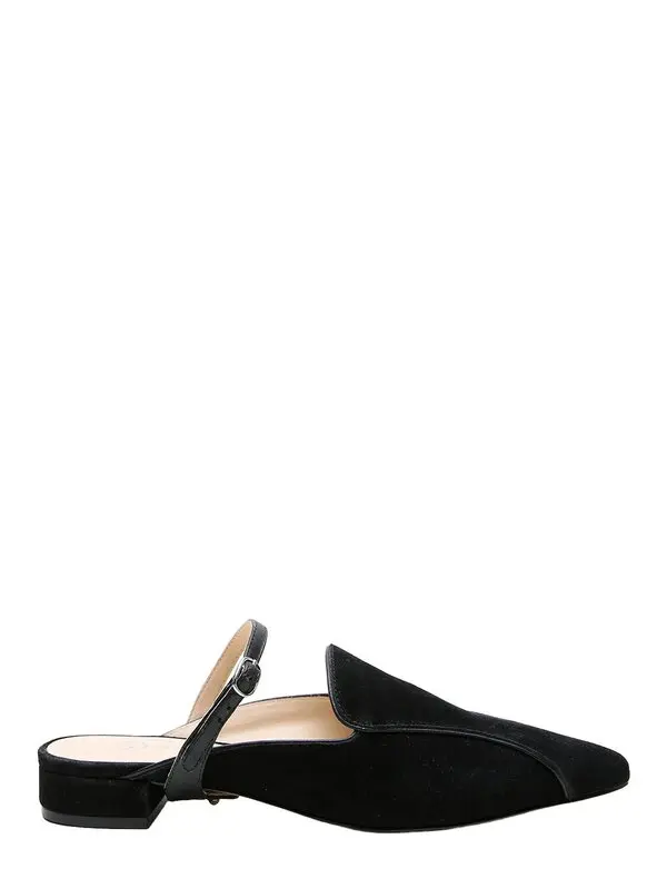ALTERRE Pointed Loafers With Detachable Strap - Black