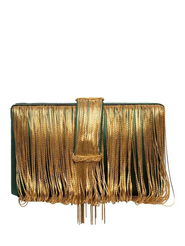 SIMITRI Emerald Chunky Clutch - Green/gold