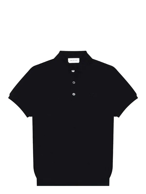 Place Of Ëlms Amalfi Short Sleeve Polo - Black