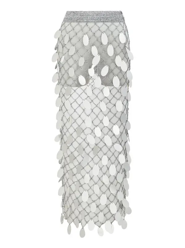 SAINT ONES Nexus Fitted Skirt - Silver