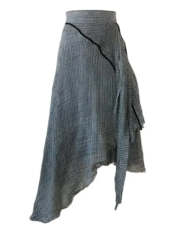 RAXADA Asymmetric Wrap Skirt - Black