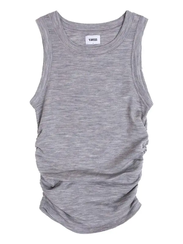 Vænn Shirred Muscle Tank - Grey
