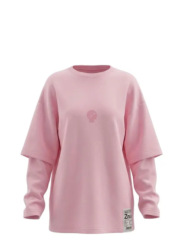 MYSIMPLICATED Vitamin Aqua Double Sleeve Sweatshirt - Pink