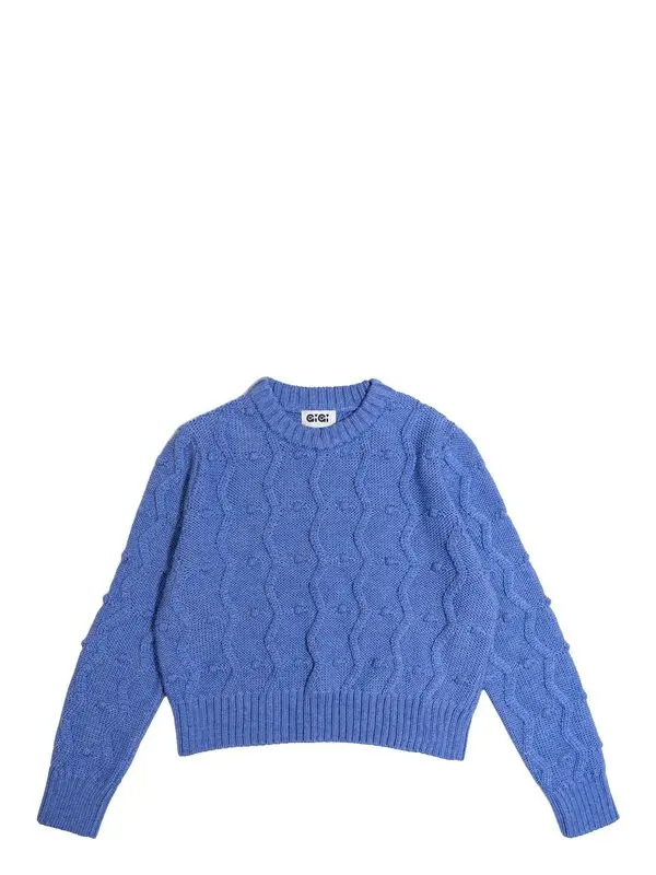 GIGI KNITWEAR Bubble Knit Sweater - Blue