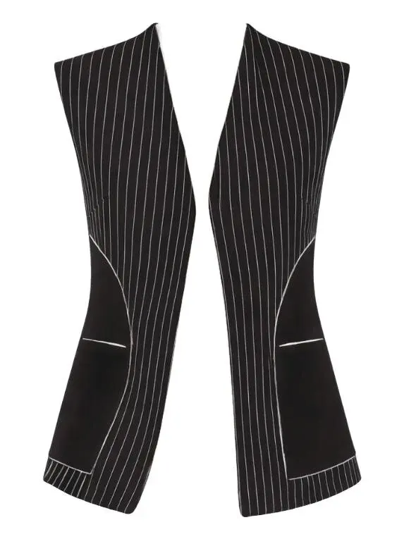 LUMINA ELIGMA The Shark Vest Reversible Black & White Stripes - Black/white