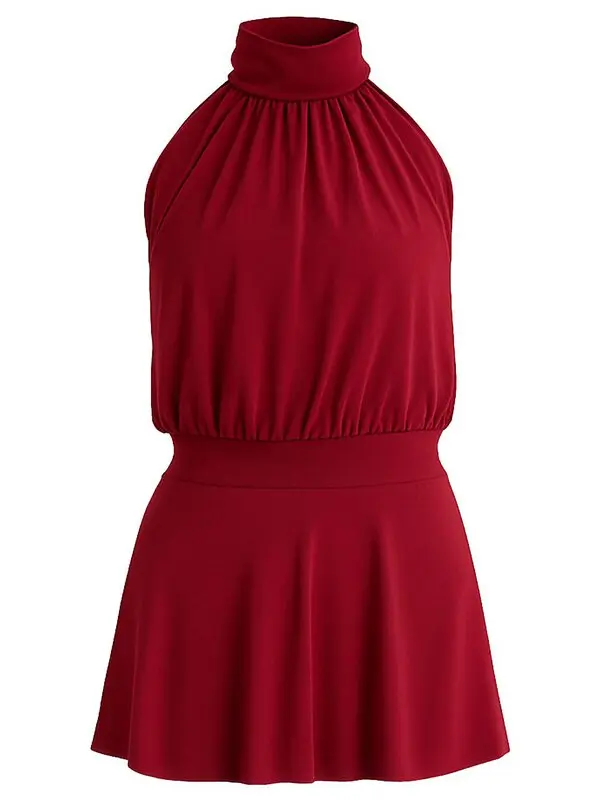 MAISON DE GALA Eva Halter Mini Dress - Red
