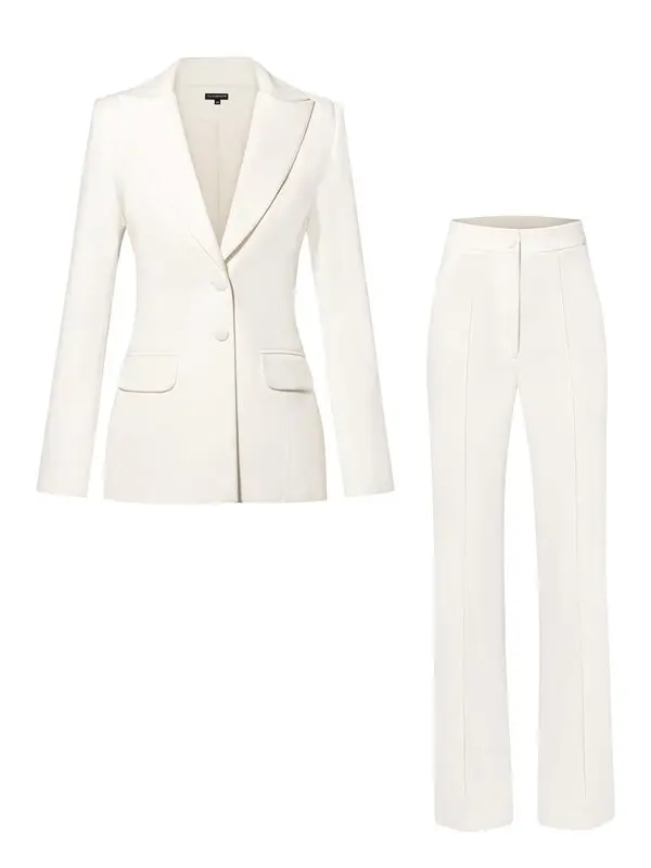 TIA DORRAINE Classic Tailored Suit - White