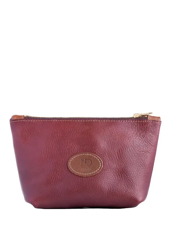 N'DAMUS LONDON Altantic Oxblood Leather Toiletry Case - Red