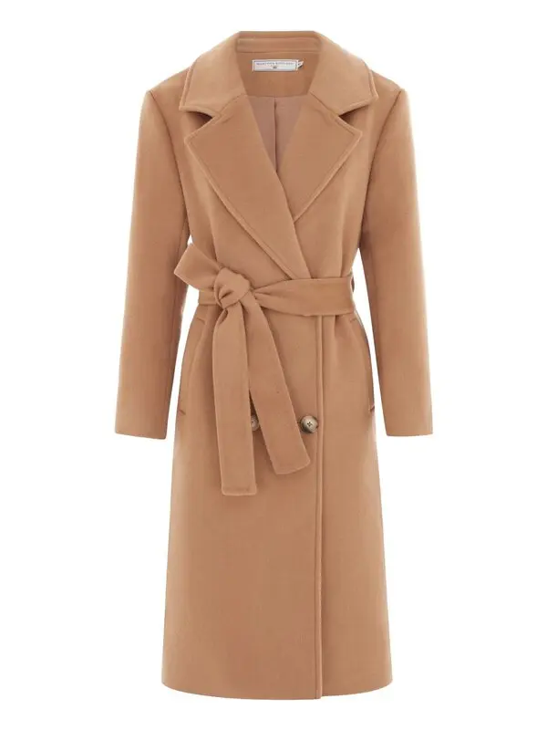 HORTONS ENGLAND Highgrove Cashmere Tailored Coat - Brown