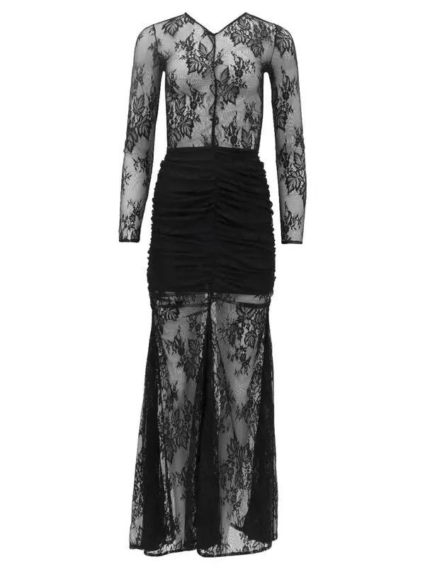 FOREVER YOUNG THE LABEL Bella Maxi Lace Gown - Black