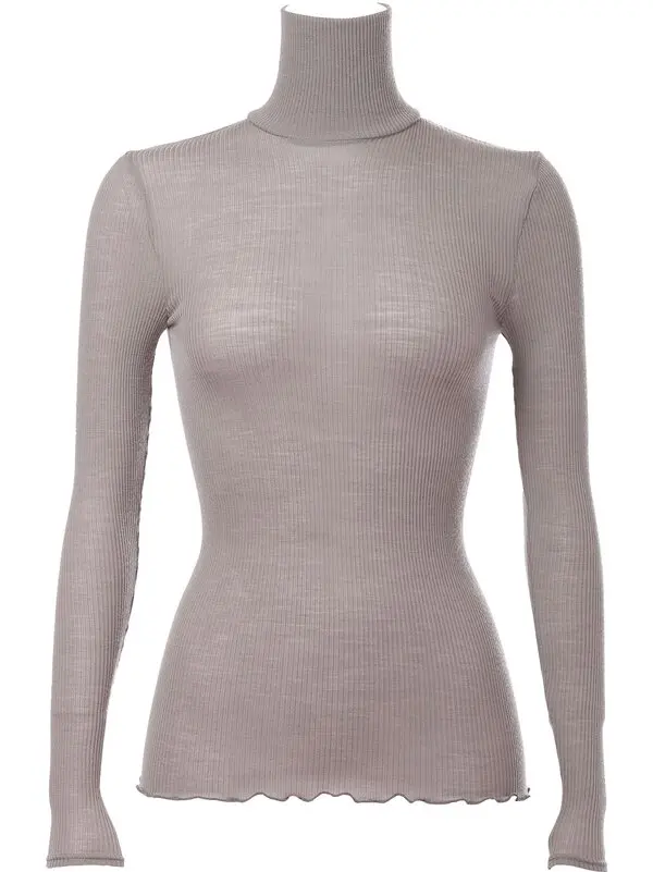 AROMATIQUE Fine Gauge Rib Knitwear - Grey