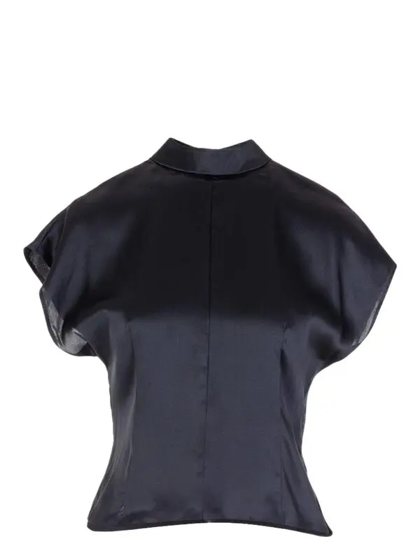 ETERNOIR Midnight Muse Silk Top - Black
