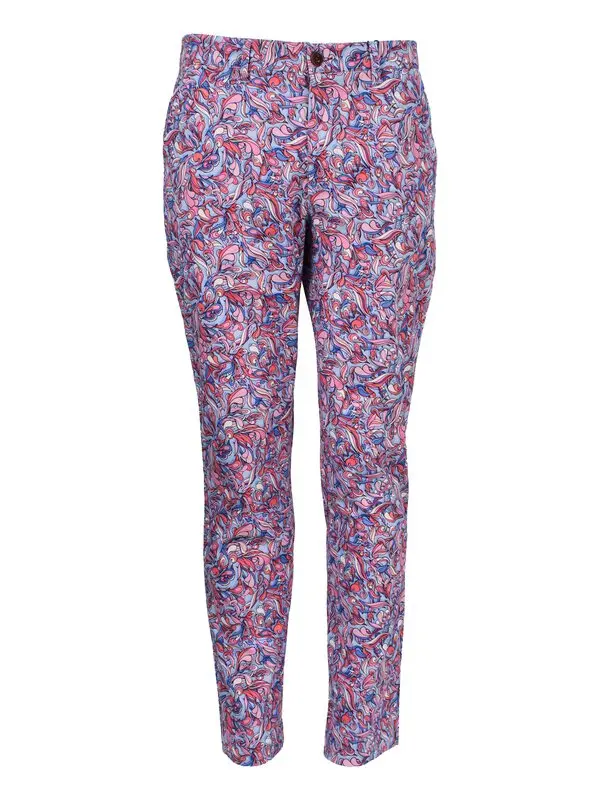LORDS OF HARLECH Charles Paisley Layers Pant - Pink