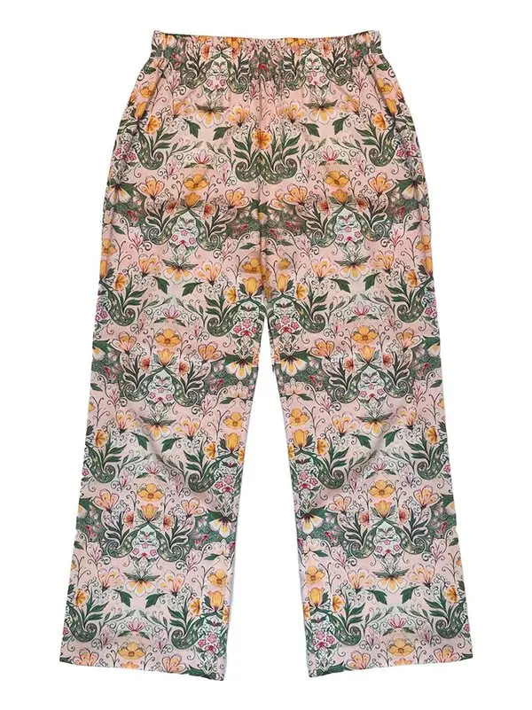 SECTION 101 Printed Silk Twill Pants - Orange