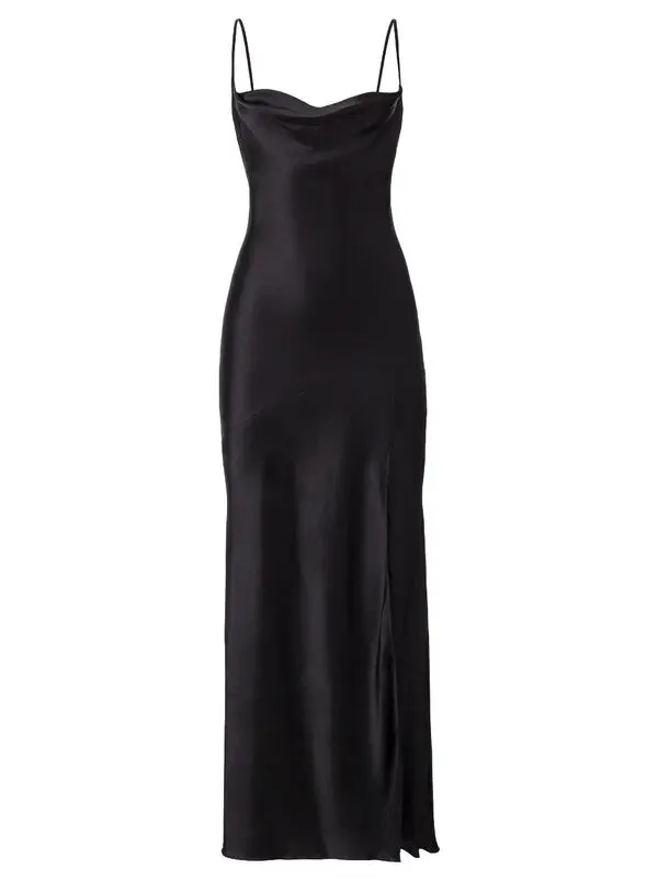 LITA COUTURE Floor-length Silk Gown - Black