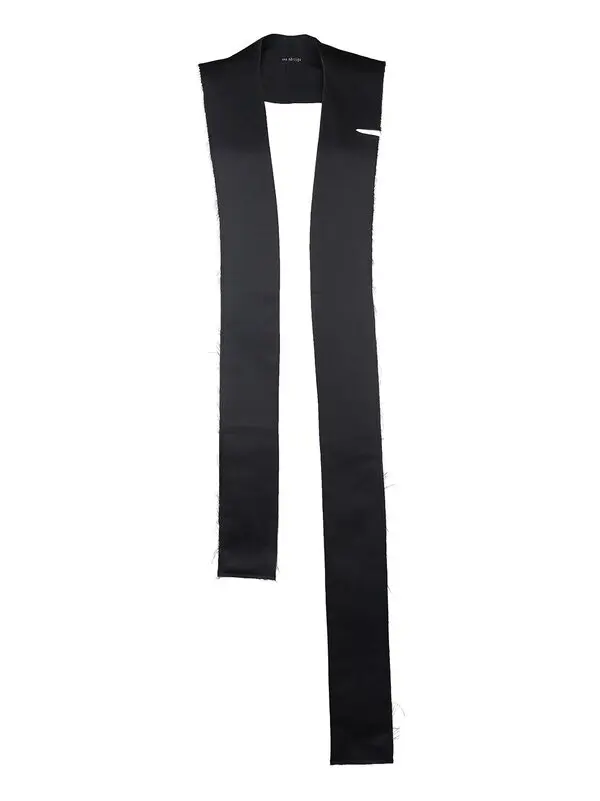 UNA BERZINA Collar With Raw Edges - Black