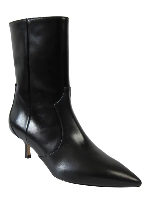 MAILE Stacie Kitten Heel Boot In Silky - Black