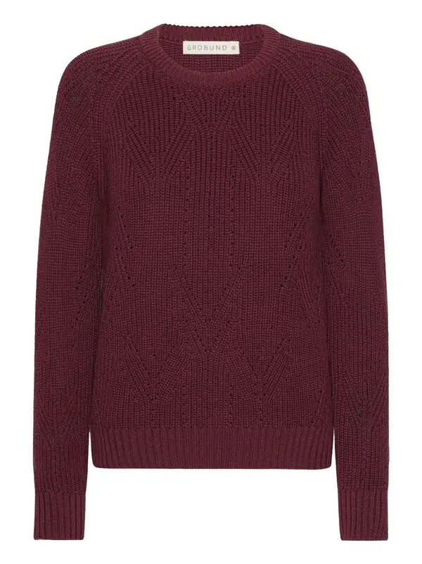GROBUND Filuca Knit Blouse - Red