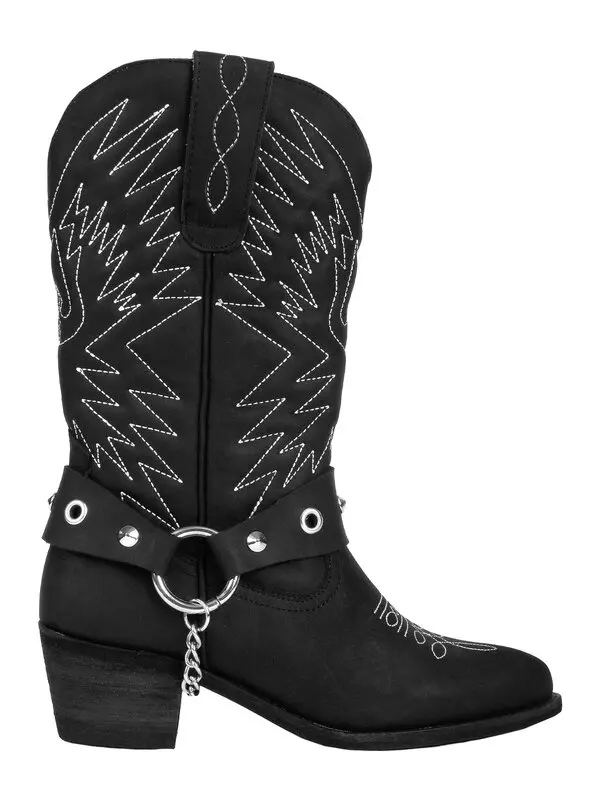 URBNKICKS Cowboy Boots - Black